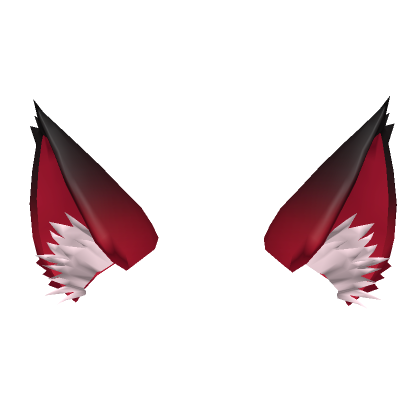 Black/Red Furry Ear | Roblox Item - Rolimon's