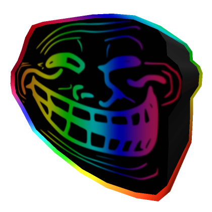 Cartoony Rainbow Trollface Head | Roblox Item - Rolimon's
