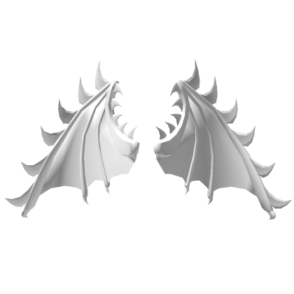 Spiked White Curled Dragon Wings | Roblox Item - Rolimon's