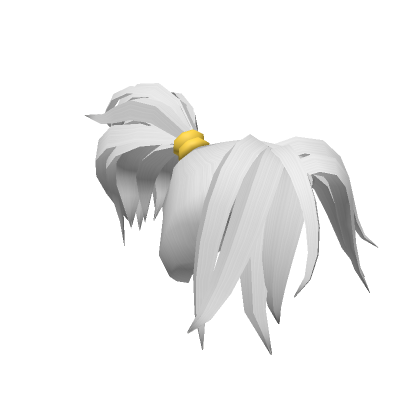 Messy Samurai Ponytail in White | Roblox Item - Rolimon's