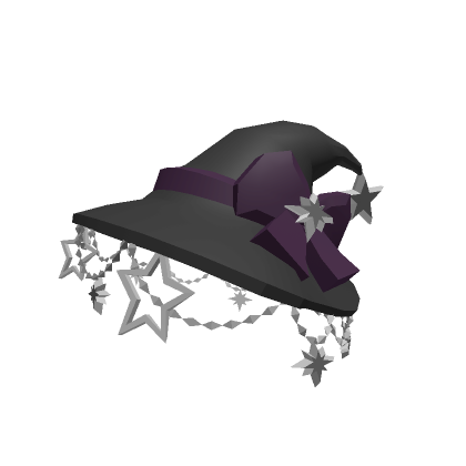 Starry Silver Halloween Witch Hat | Roblox Item - Rolimon's