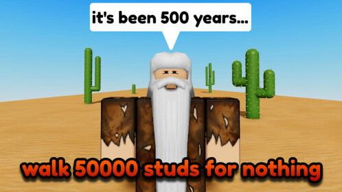 đi bộ 50000 studs vì không có gì - Roblox