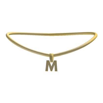 3.0 Initial Necklace Gold - M | Roblox Item - Rolimon's
