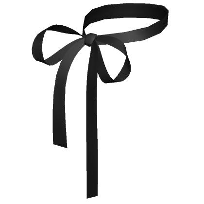 Dainty Coquette Ribbon Bow Necklace Black | Roblox Item - Rolimon's