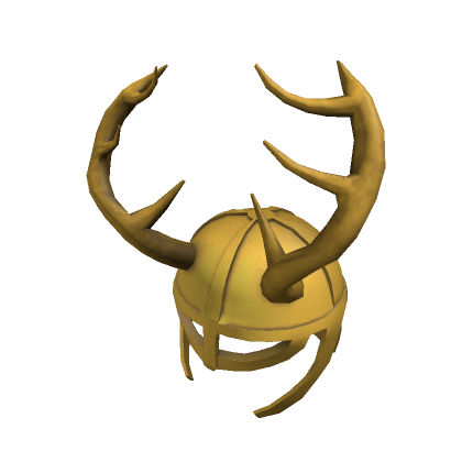 Golden Viking Antler Helm of Pwnage | Roblox Item - Rolimon's