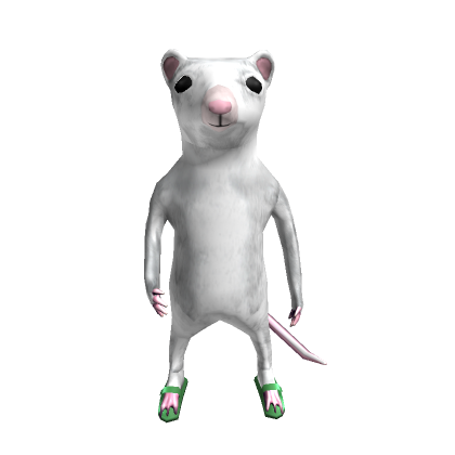 Funny white rat with sandals [head] | Roblox Item - Rolimon's