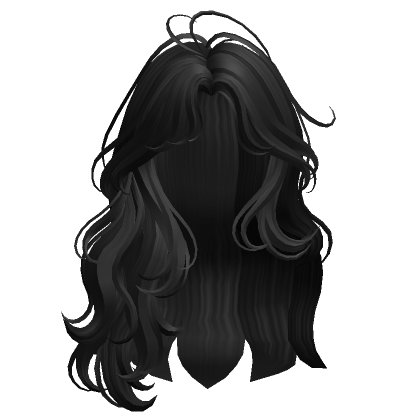 Messy Wavy Hairstyle(Black) | Roblox Item - Rolimon's