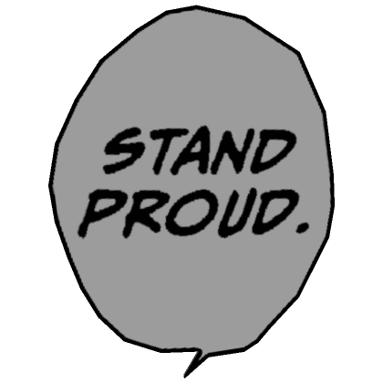 "Stand Proud." Manga Bubble | Roblox Item - Rolimon's
