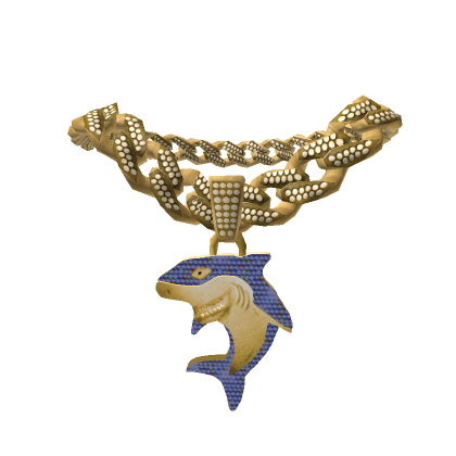 Iced Golden Shark Chain - Block | Roblox Item - Rolimon's