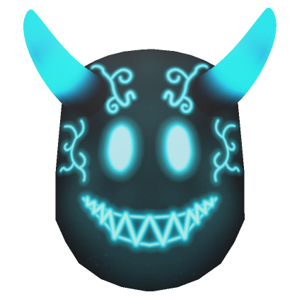 Glowing Blue Smile Mask | Roblox Item - Rolimon's