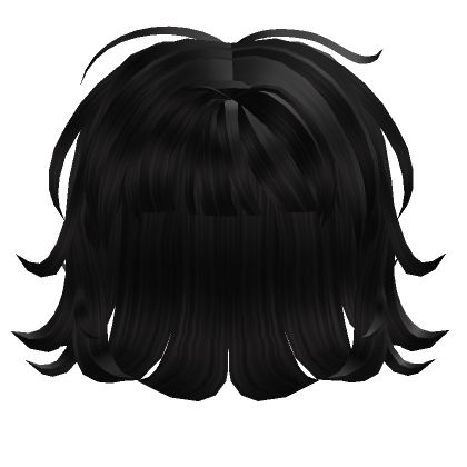 Short Black Messy Shaggy Hairstyle | Roblox Item - Rolimon's