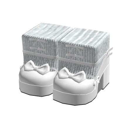 White Bowed Heels | Roblox Item - Rolimon's