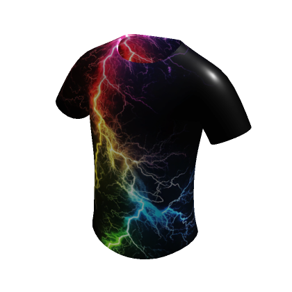 Super Ultra Rainbow Electric Lightning Gamer Shirt | Roblox Item ...