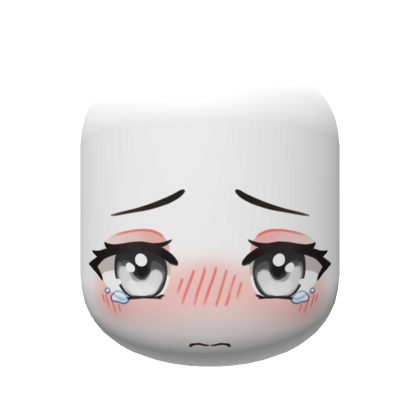 Chibi Crying Anime Face / silver eyes | Roblox Item - Rolimon's