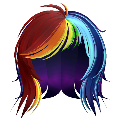 short rainbow scene hair ♡ | Roblox Item - Rolimon's