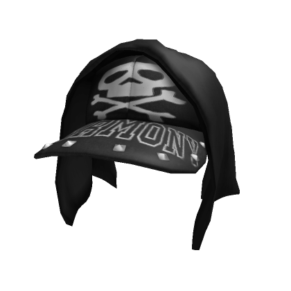 turbante negro con sombrero de calavera con tachuelas - Roblox