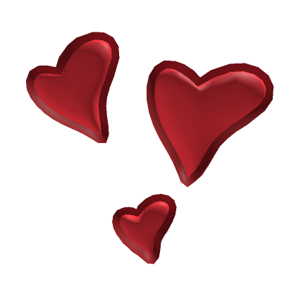 Red Triple Hearts Floating Emoji | Roblox Item - Rolimon's