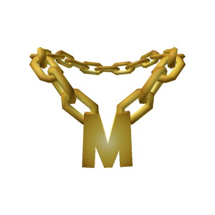 Gold Letter M Chain | Roblox Item - Rolimon's