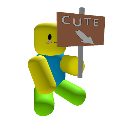 Cute Sign Noob | Roblox Item - Rolimon's