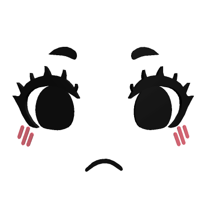 😟Worried Blush 3D Face | Roblox Item - Rolimon's