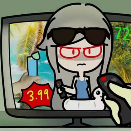 My Ghost Friend - Swimsuit Susie on TV Screen