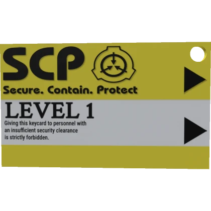 SCP Level 1 Keycard | Roblox Item - Rolimon's