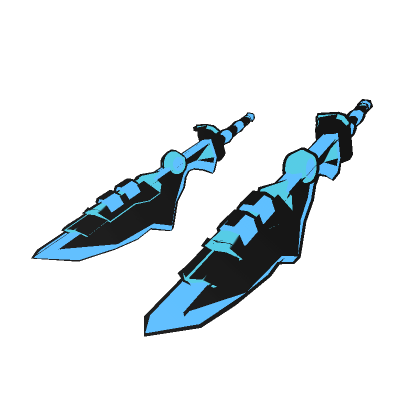 Dual Blue Swords | Roblox Item - Rolimon's