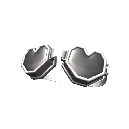 Raised Heart Goggles Silver | Roblox Item - Rolimon's