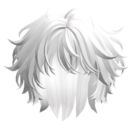Long Length Messy Hair(White) | Roblox Item - Rolimon's