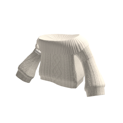 🍀Oversized Off Shoulder Knitted Sweater (Beige) | Roblox Item - Rolimon's