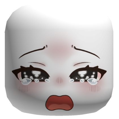 Máscara Facial Chibi Chorando - Roblox