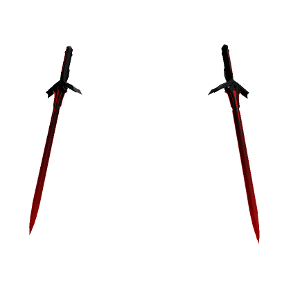 Red Void Floating Dual Swords - Cartoony Outline | Roblox Item - Rolimon's