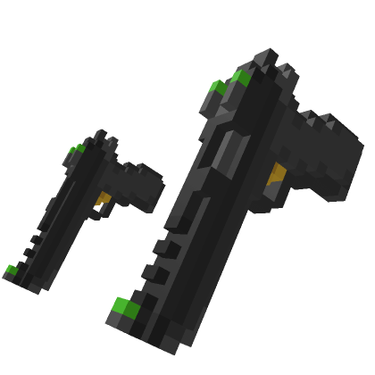 8-Bit Pixel Dual Handguns in Black | Roblox Item - Rolimon's