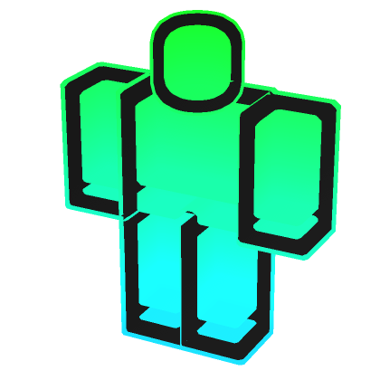 (1.0) Gradient Double Outline Full Avatar Green | Roblox Item - Rolimon's