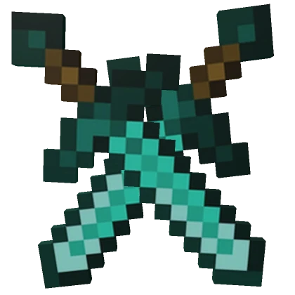 Doble Minecraft Diamond Swords Back | Roblox Item - Rolimon's