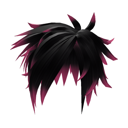 Cabello de niño emo de escena rosa y negra - Roblox