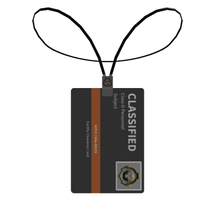 SCP Keycard: Class-D Personnel | Roblox Item - Rolimon's