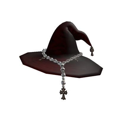 Y2K Chapeau de sorcière chromé perle - Roblox