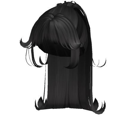 black wispy layered hime bangs w high pony | Roblox Item - Rolimon's