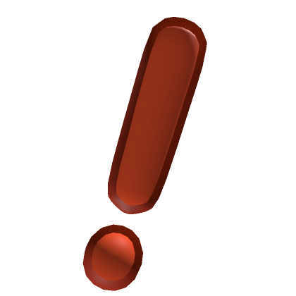 Red Exclamation Mark Floating Emoji | Roblox Item - Rolimon's