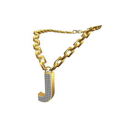 Gold Letter "J" Chain - 3.0 woman Initial Necklace | Roblox Item ...
