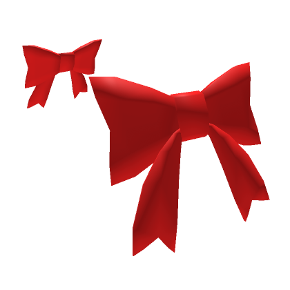 Cute Red Bow Ribbon Hairclips | Roblox Item - Rolimon's