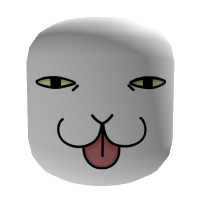 Smug Cat Blep Face [Institutional White] | Roblox Item - Rolimon's