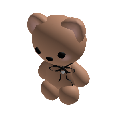 Holdable bear w/ black bow - Roblox