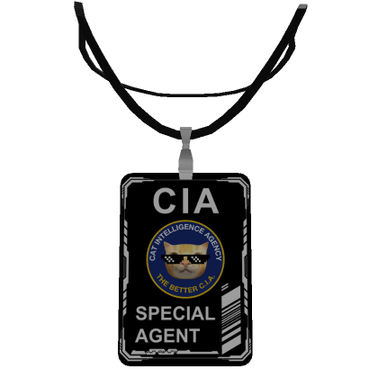 Cat Intelligence Agency CIA Badge (Dark) | Roblox Item - Rolimon's