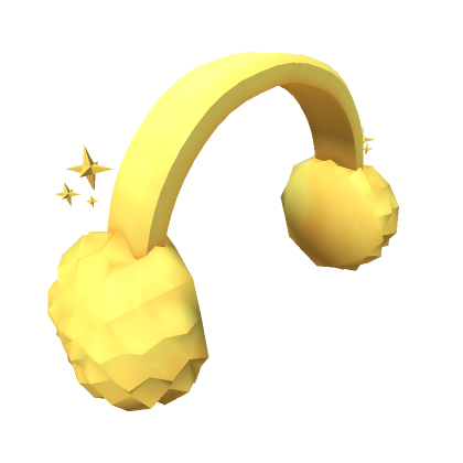 Fluffy Earmuffs in Gold | Roblox Item - Rolimon's