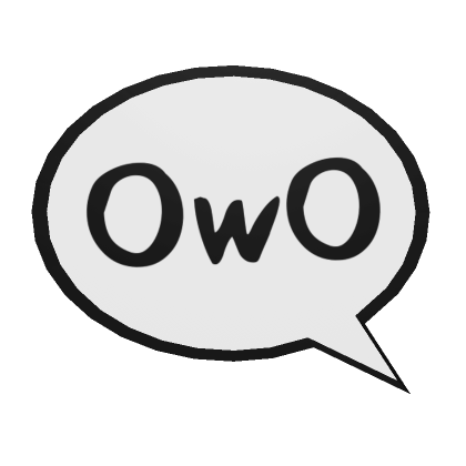 OwO Face Anime Speech Bubble | Roblox Item - Rolimon's