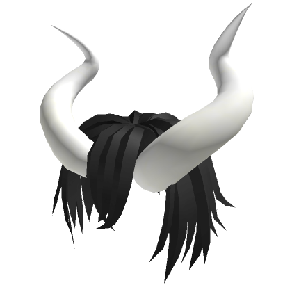 White Horn Hair | Roblox Item - Rolimon's
