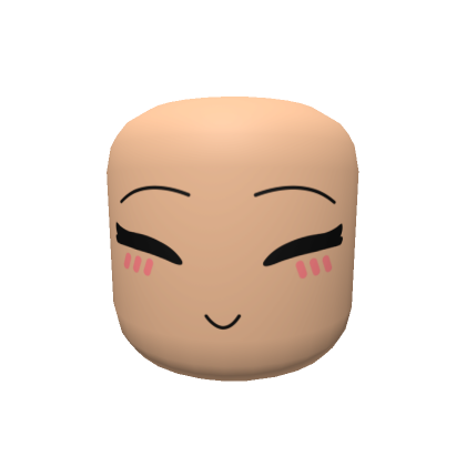 Happy Closed Eyes Anime Head - Blushing Face | Roblox Item - Rolimon's