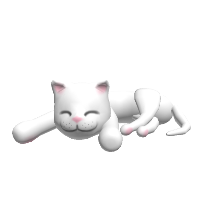 Sleeping White Cat | Roblox Item - Rolimon's